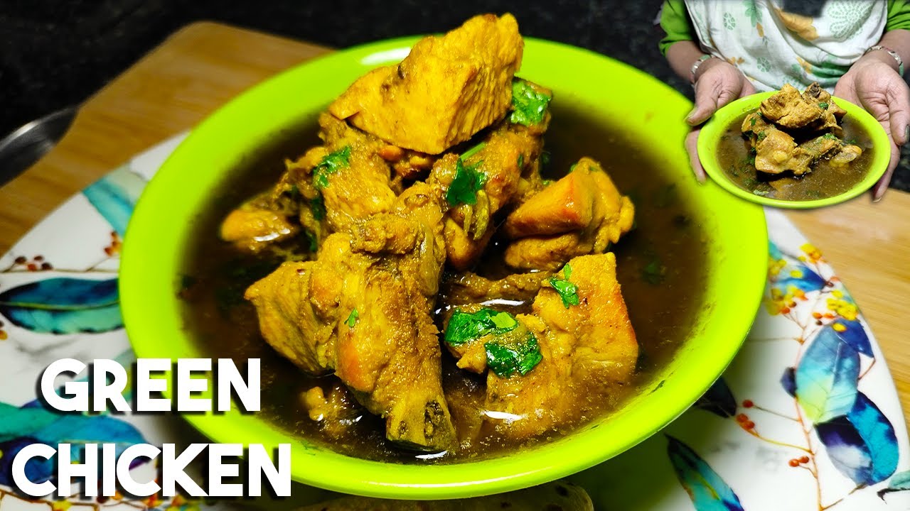 GREEN CHICKEN | EASY MURG HARA MASALA | HARE MASALE KA CHICKEN | INDIAN ...