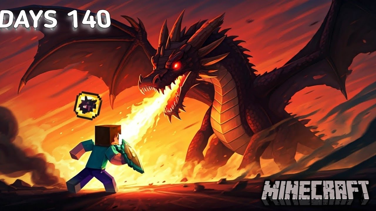Minecraft survival days 140 : ez dragon - YouTube
