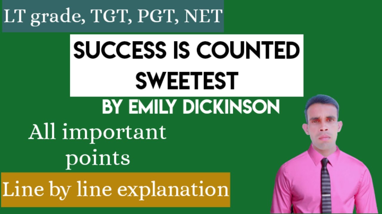 Success is Counted Sweetest by Emily Dickinson - YouTube