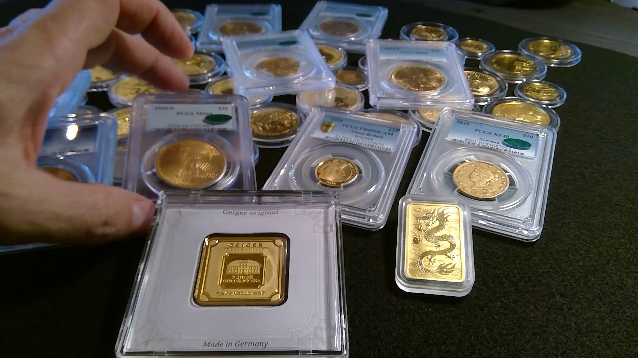 Geiger 1 oz Gold Bar and Perth 1 oz Gold Dragon Rectangular Coin - YouTube