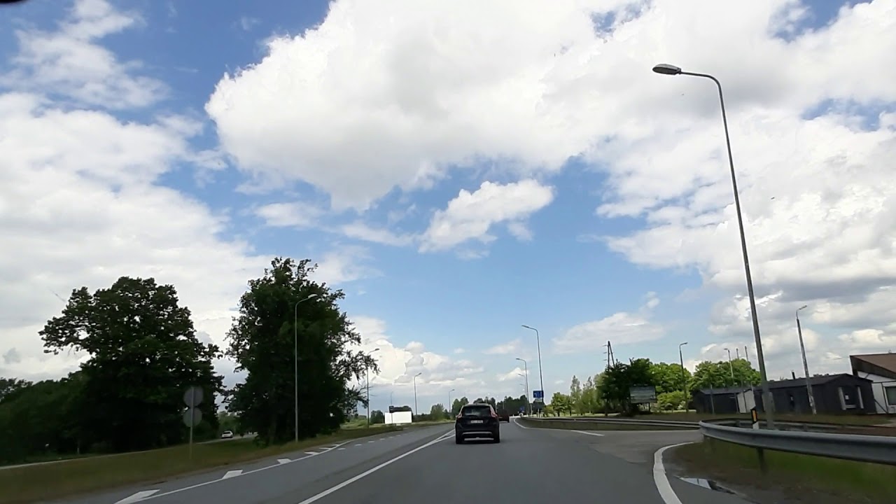 Европа. Латвия. Дорога A1,E67. Дорога Рига - Саулкрасты. Обзор дороги ...