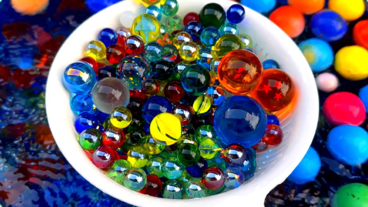 Water Marble Run☆Aerial Transparent PVC Pipe Tunnel Special Course ...