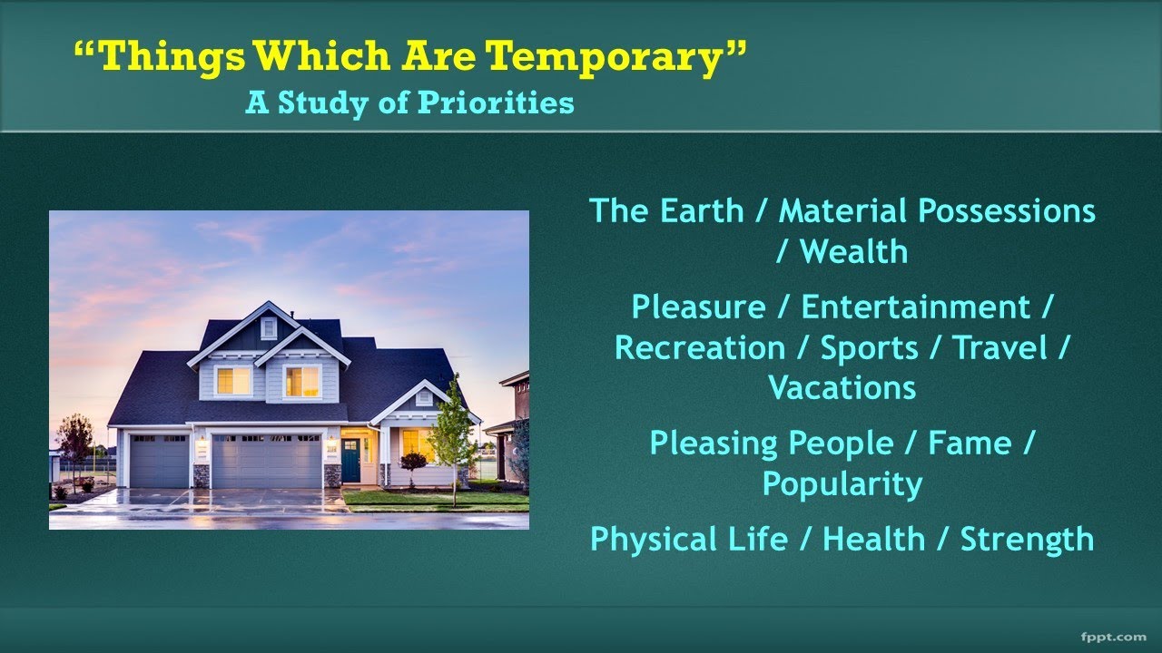 Video Bible Study: Temporary Things - YouTube