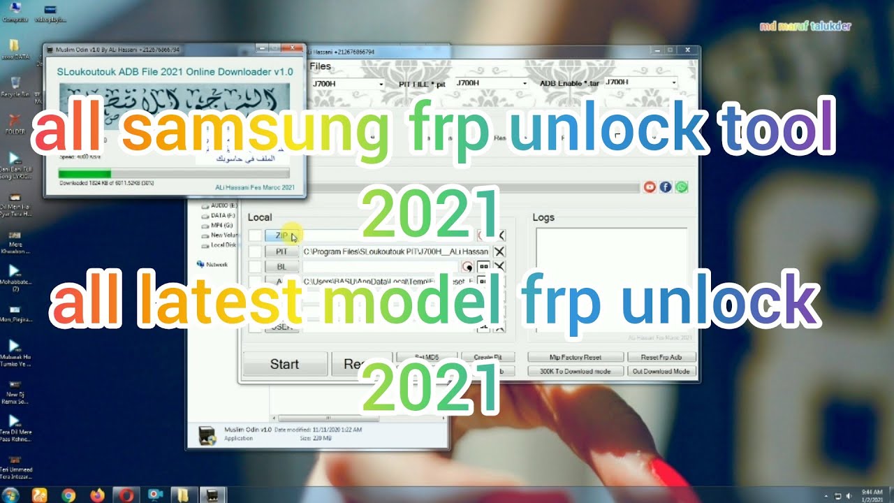 muslim odin v2.0 all samsung frp unlock tool 2021 - YouTube