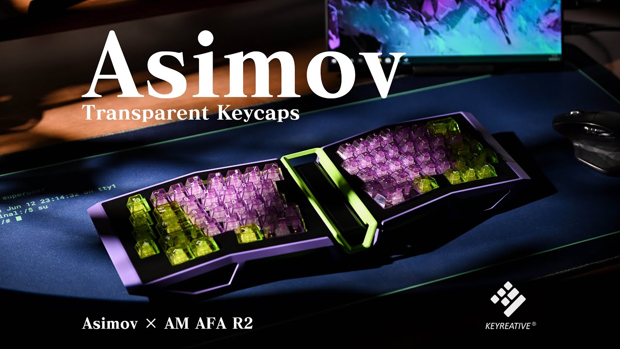 【Transparent Experience】AM AFA&Keyreative Asimov Transparent Keycaps ...