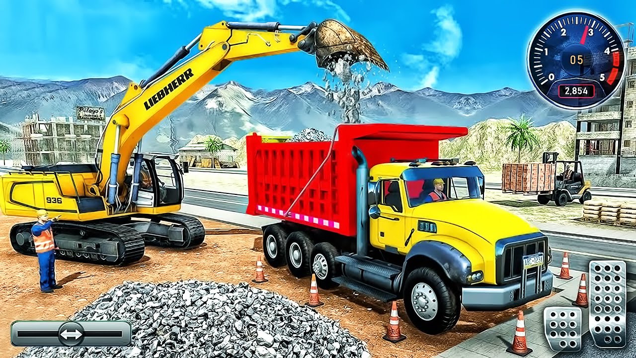 Excavator Sim Construction 3D - Heavy Crane Driving Simulator - Android ...