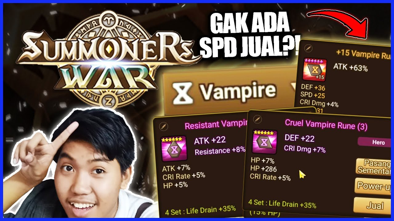 TIPS JUAL RUNE VAMPIRE DI STORAGE! - Summoners War: Sky Arena Indonesia ...