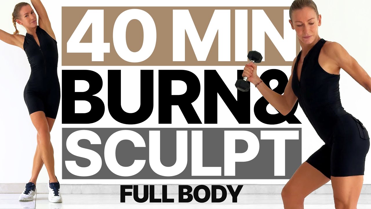 40 MIN FULL BODY FAT BURNING STRENGTH & CARDIO WORKOUT | At Home | No ...