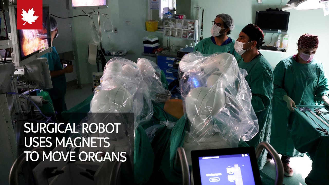 Robot uses magnets to move organs during surgery - YouTube