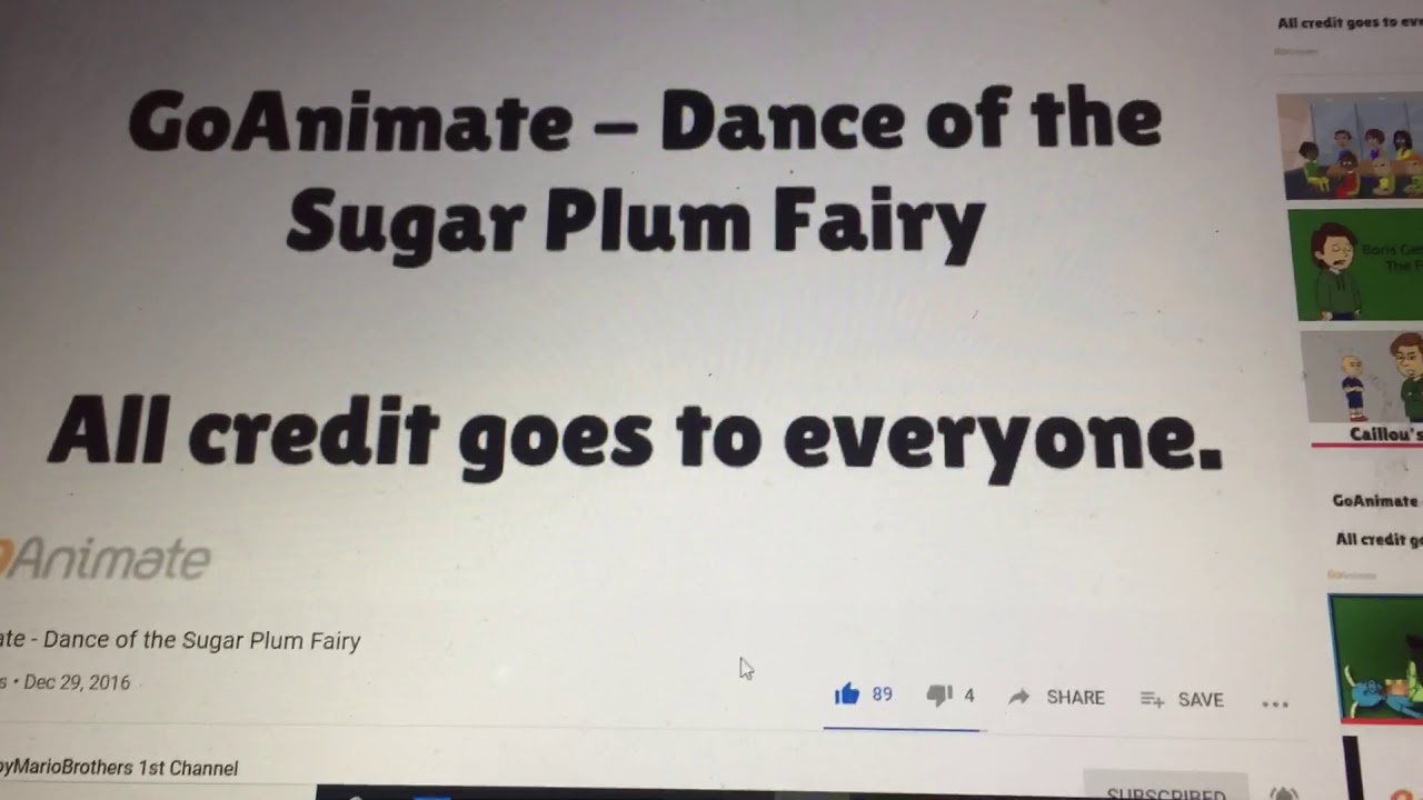GoAnimate Dance Of The Sugar Plam Fairy (Full Old Christmas Music ...