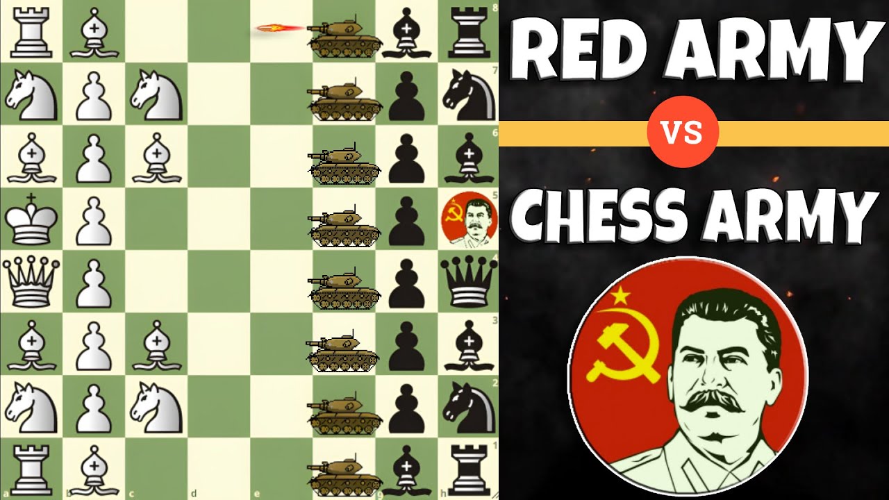 Tanks vs Chess Army battle using Fairy Stockfish (USSR Version) - YouTube