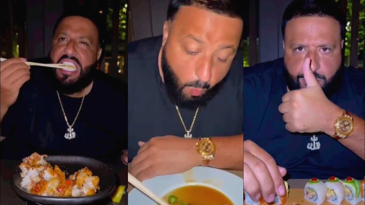 DJ khaled - Eating Dinner and Tasting Different Dishes 👅 Dinner Vibes ...