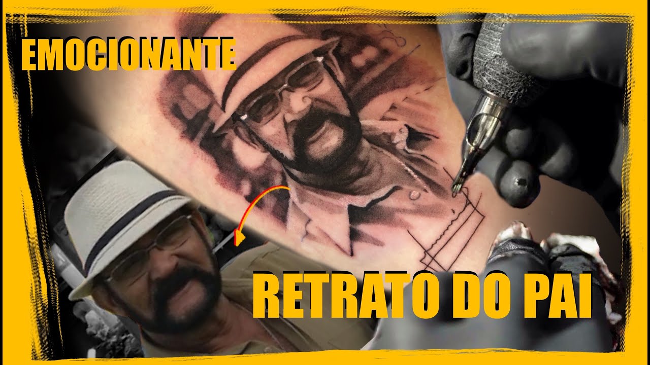 [ PASSO A PASSO ] como tatuar um mini realismo, RETRATO [ TIME LAPSE ...
