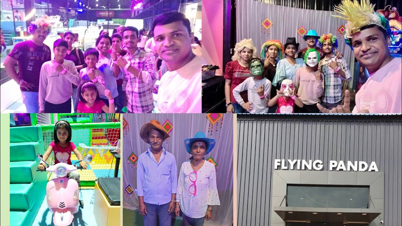 Flying Panda Theme park, Pune # Dhavale Family - YouTube