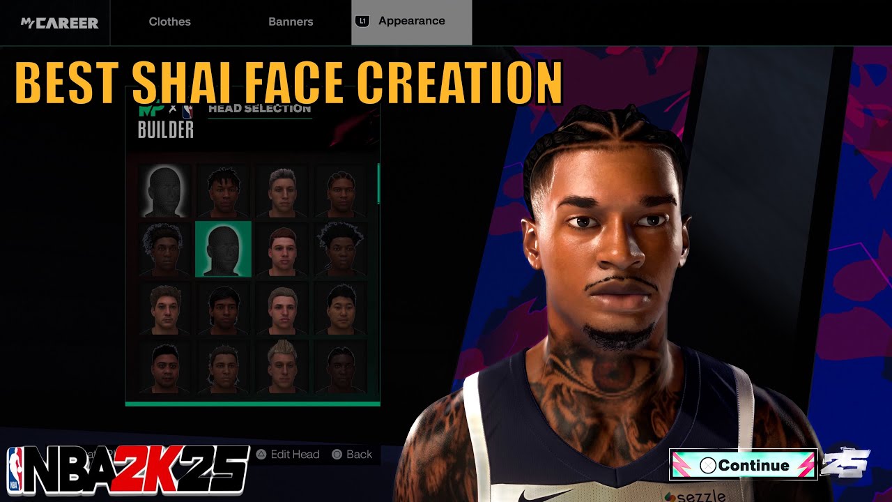 NBA2K25 THE BEST SHAI FACE CREATION🥷(SGA) - YouTube