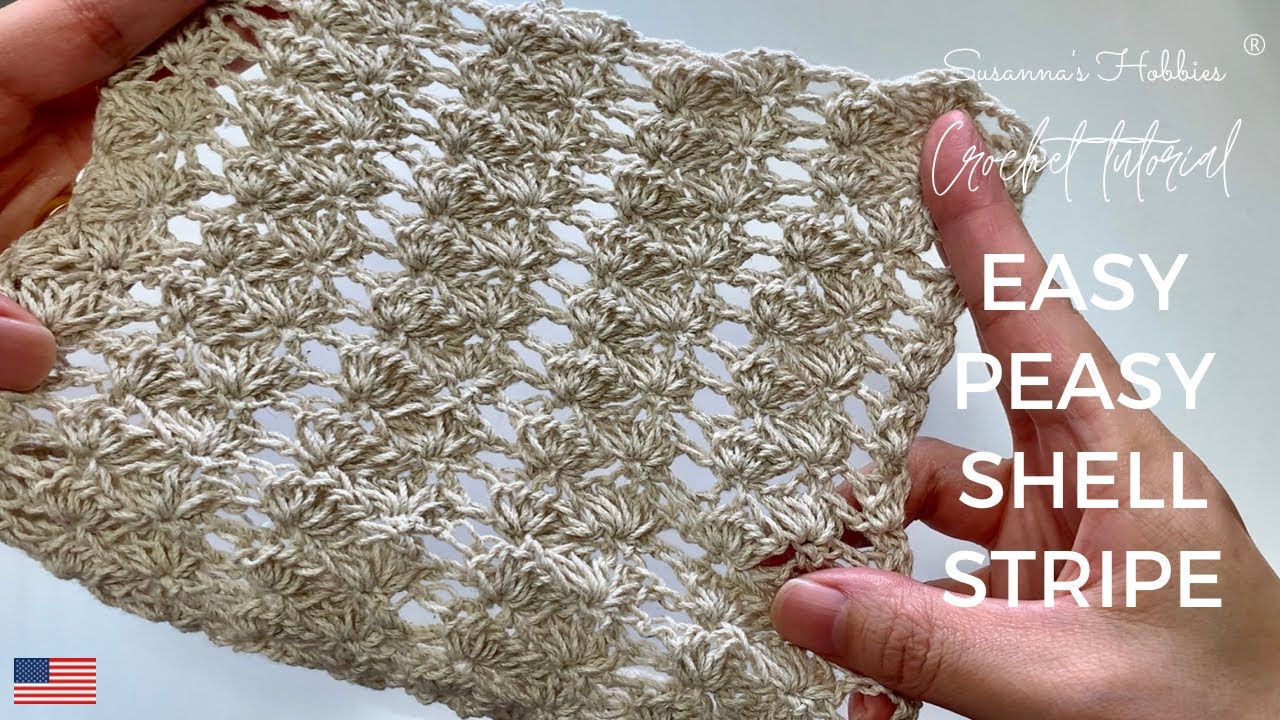 [ Crochet summer stitch ] "Easy Peasy Shell Stripes" can be used ...