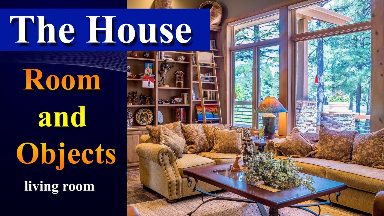 Lesson 19, House vocabulary 5, The living room - YouTube