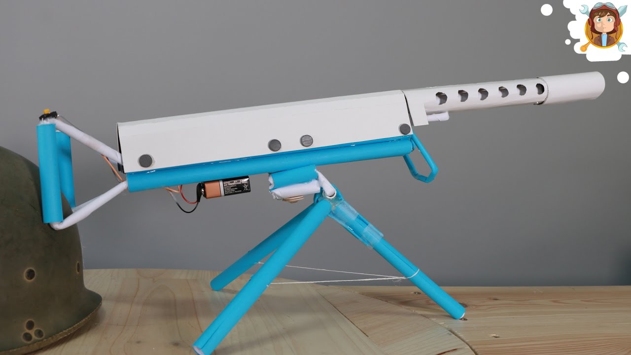 Browning M2 - Paper Machine Gun - YouTube