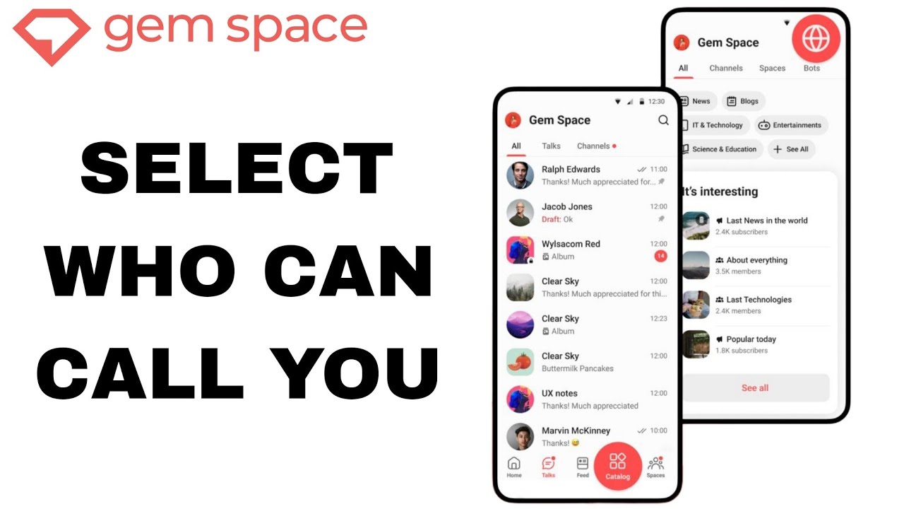 How To Select Who Can Call You On Gem Space App - YouTube