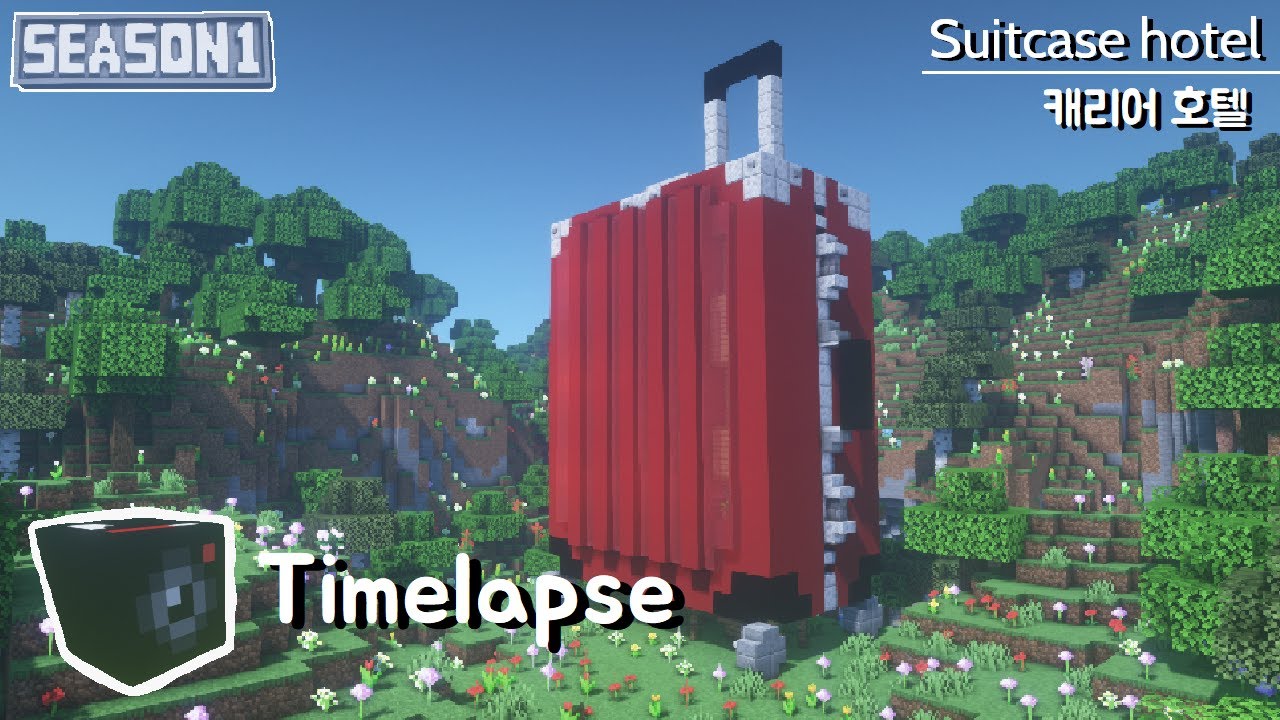 [마인크래프트 건축 타임랩스] 캐리어 호텔 (Minecraft Build) / Minecraft timelapse ...