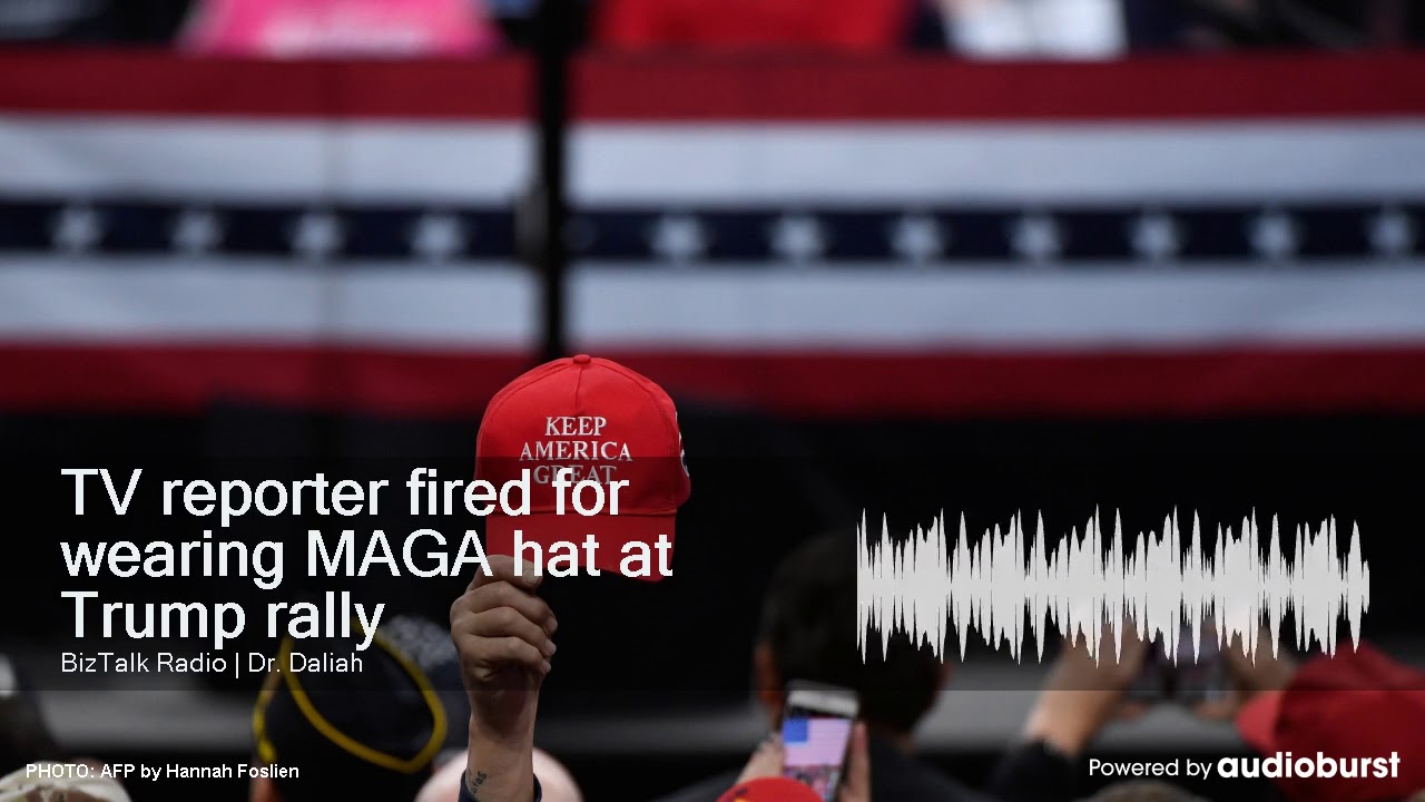TV reporter fired for wearing MAGA hat at Trump rally - YouTube