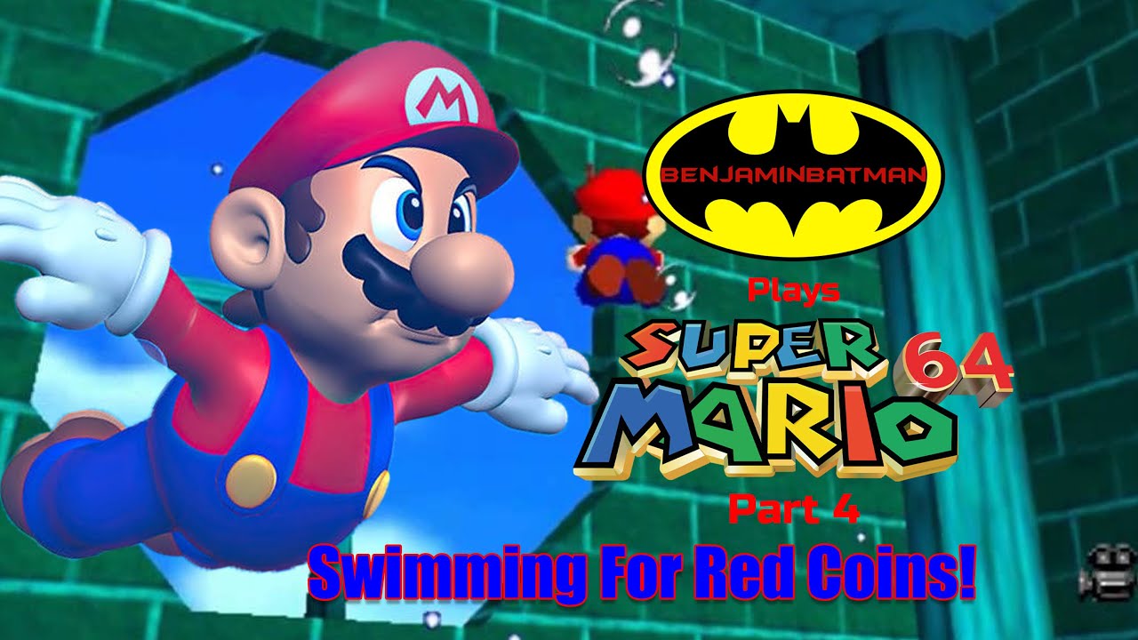 Swimming For Red Coins! Super Mario 64 Gaming Video (Part 4) - YouTube