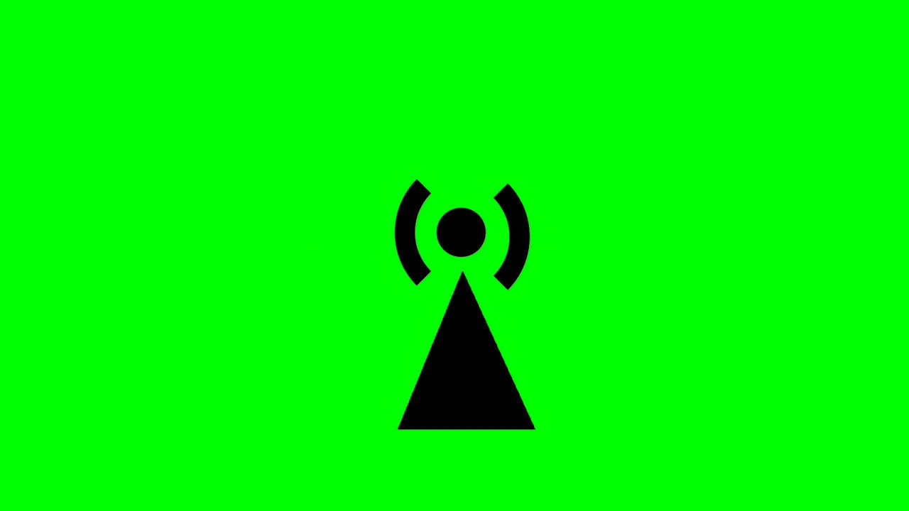 Network Signal Green Screen || live streaming || wifi || 4K Green ...
