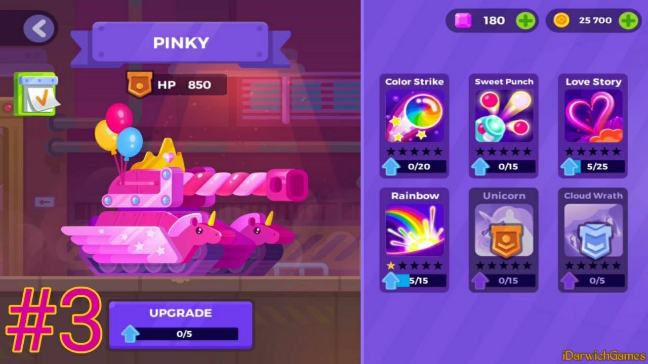 Tank Stars - PINKY Tank - Walkthrough part 3 Gameplay (iOS & Android ...