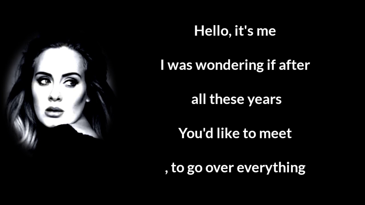 Hello Lyrics Adelle - YouTube