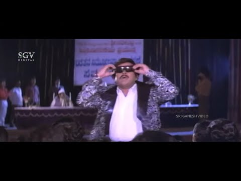 Dr.Vishnuvardhan Super Entry To Save CM In Function Scenes | Samrat Kannada Movie Part-1