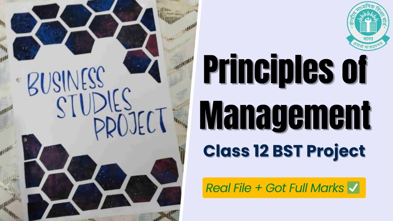 Principles of Management | Business Studies Project | Class 12th - YouTube
