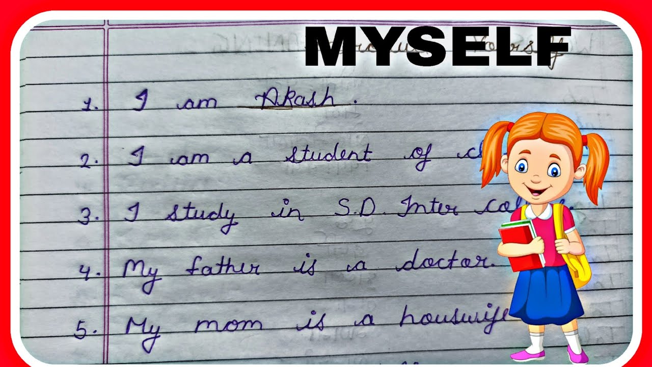 10 Lines About My Self | Short Essay On My Self | How To Introduce ...