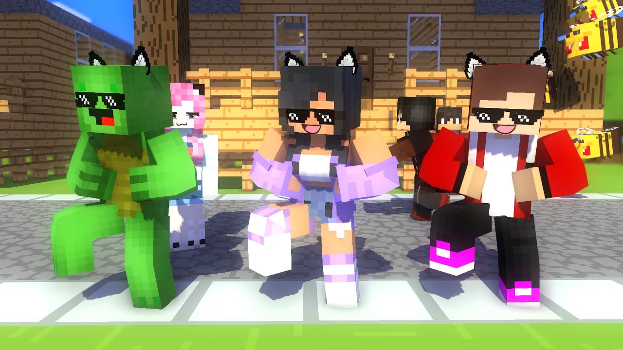 ADAMBARAI FIRST MEET YAY! ARIGATO CUTE APHMAU JJ VS MIKEY - MINECRAFT ...