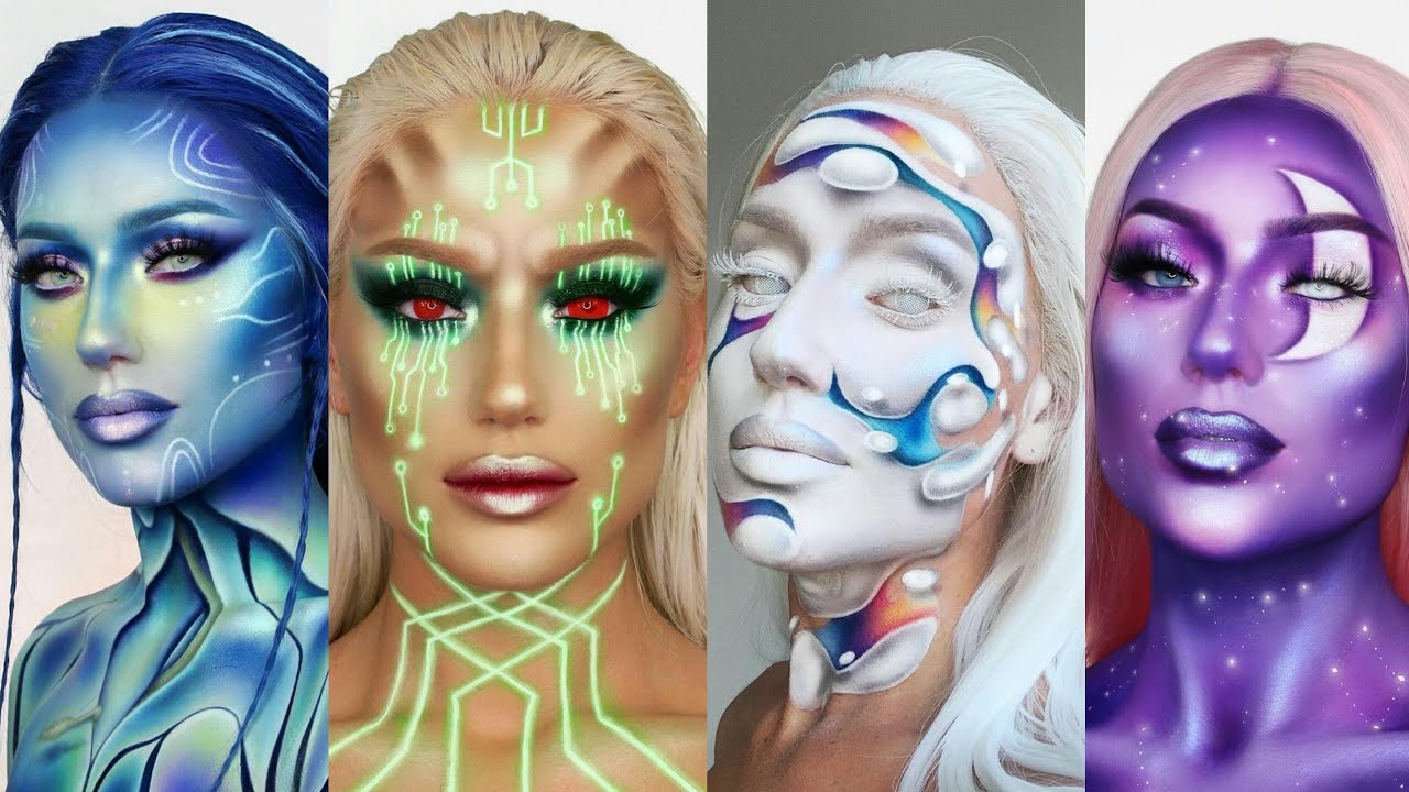 Tutorial Makeup fantasy simple compilation part 1 - YouTube