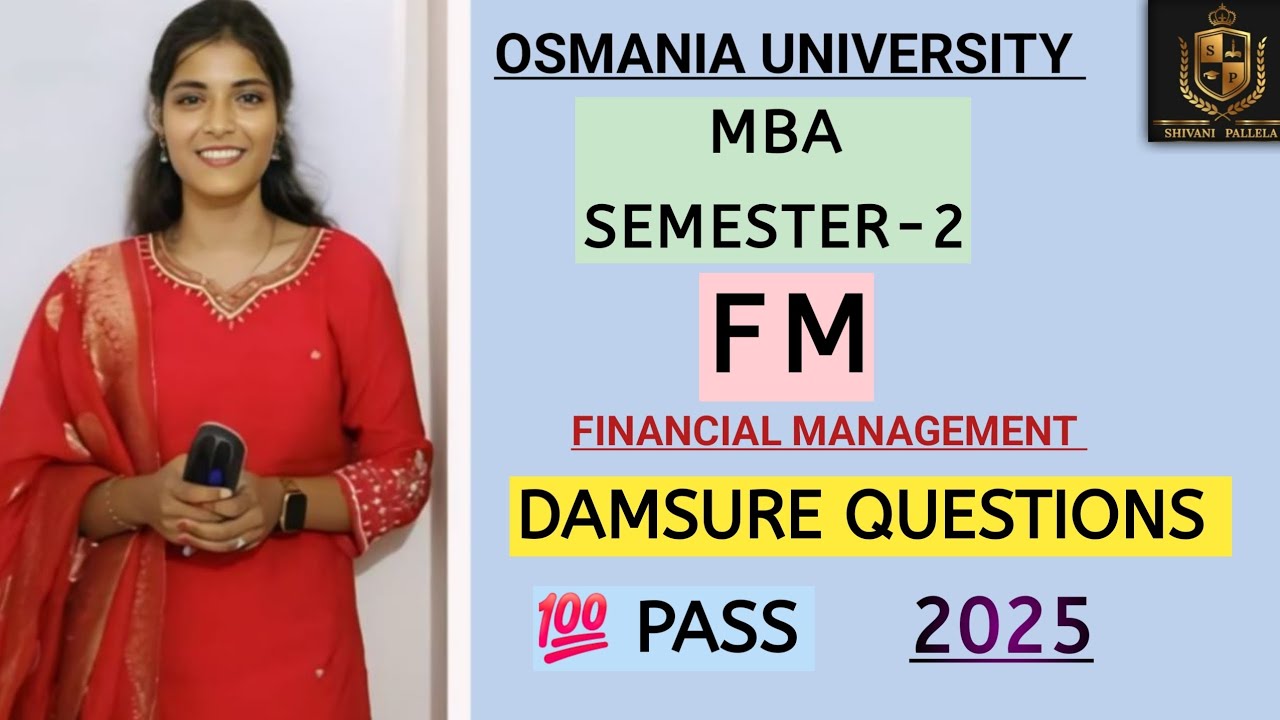 FM || FINANCIAL MANAGEMENT || MBA || SEMESTER - 2 || IMPORTANT ...