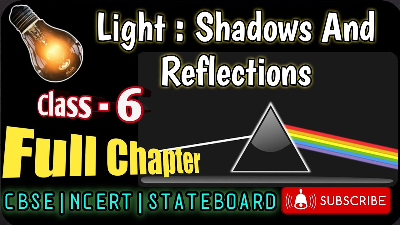 Light Shadows And Reflections | Class 6 | Full Chapter | CBSE | NCERT ...