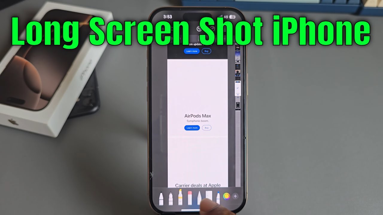 iPhone 16/16 Plus/16 Pro/Max: How to take full page screenshot/Long ...