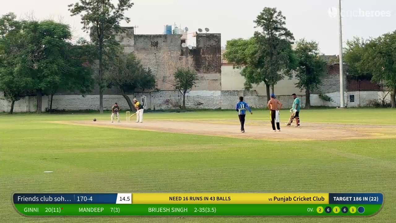 Friends club sohal jagir vs Punjab Cricket Club | Live - Jalandhar FC ...