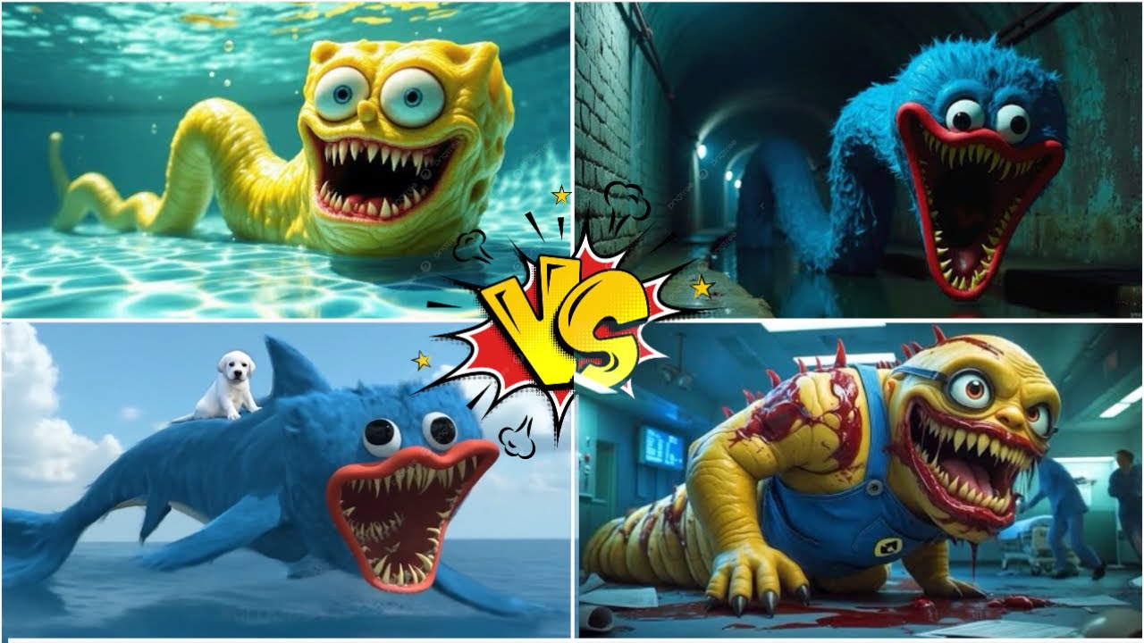 SPONGEBOB EXE 🆚Poppy PlayTime CHAPTER EXE🆚Poppy PlayTime🆚MINION WORM ...