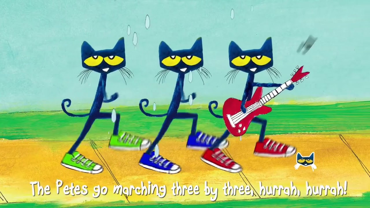 Pete the Cat - The Petes go Marching 1hr *I do not own the rights or ...