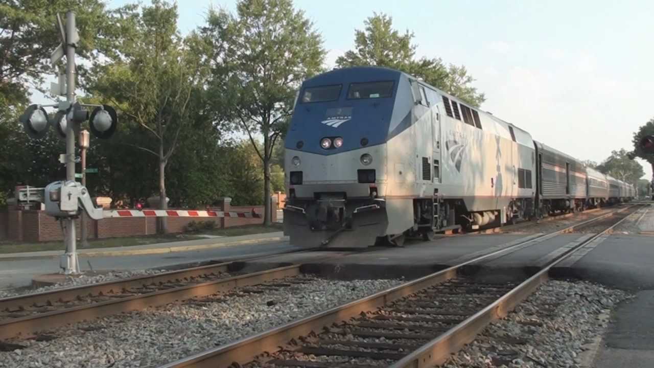 SB Amtrak Train 99 and NB Amtrak Train 66 Meet in Downtown Ashland, VA ...