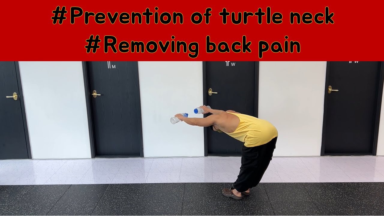 Exercise to prevent turtle neck and remove back pain - YouTube