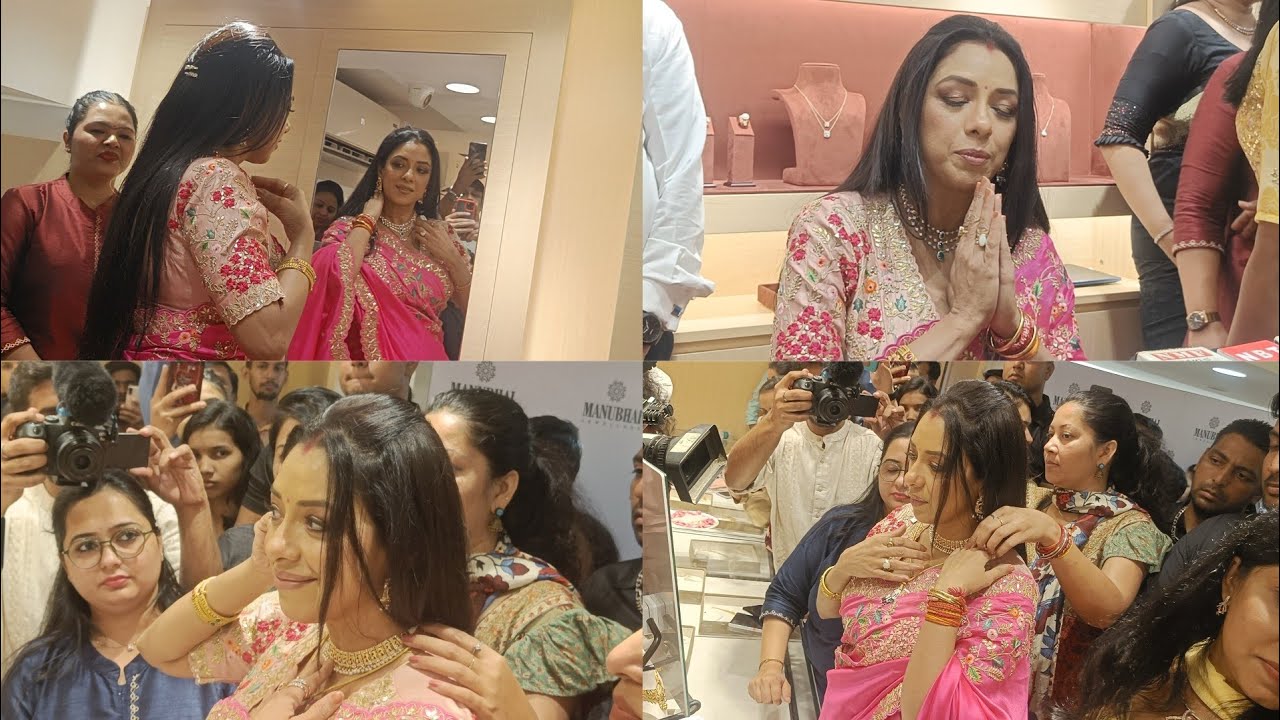 Rupali Ganguly Aka Anupama inaugurated Manubhai Jewellers At New Store ...