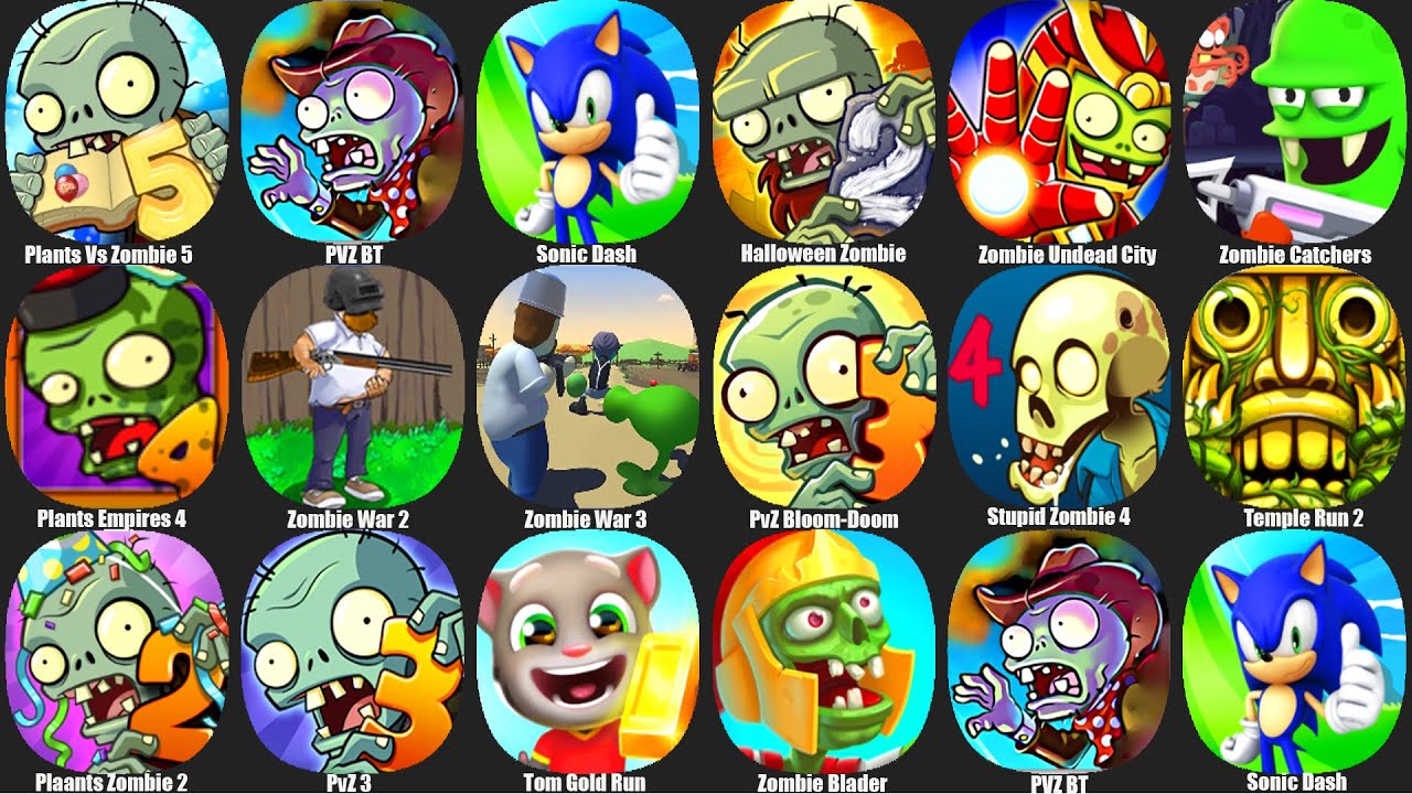 Plants Vs Zombie 5,PVZ BT,Sonic Dash,Halloween Zombie,Zombie Undead ...