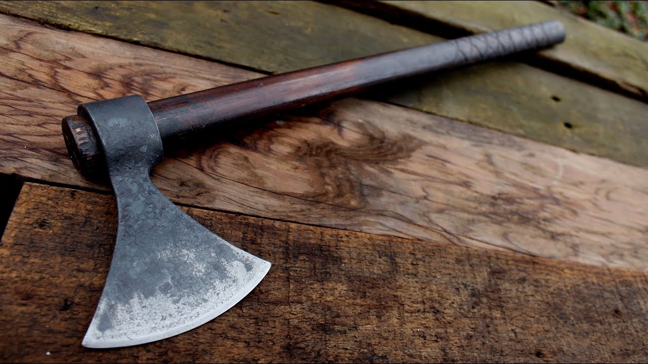 Modifying a Cold Steel Norse Hawk and Making Birch Oil - YouTube