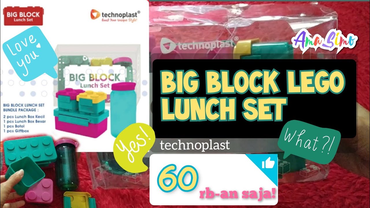 Kotak Bekal Anti Tumpah Technoplast | Lego Lunch Box Murah - YouTube