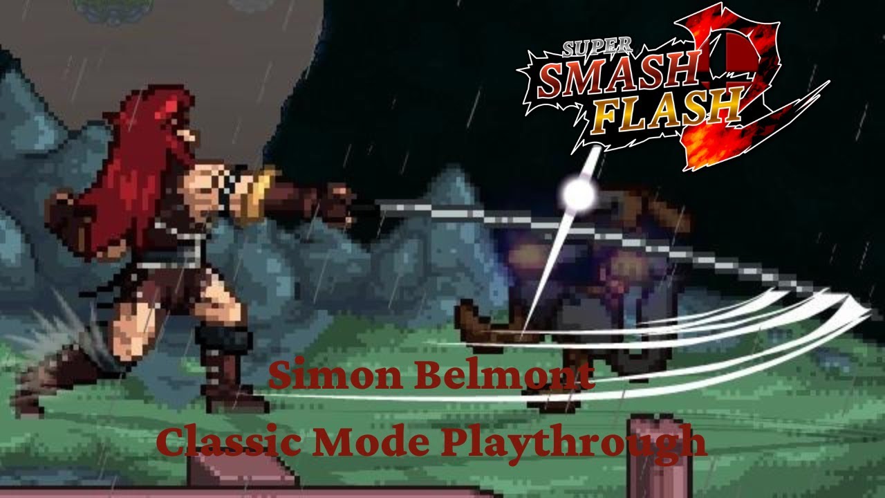 Super Smash Flash 2 - Simon Belmont Classic Mode Playthrough - YouTube