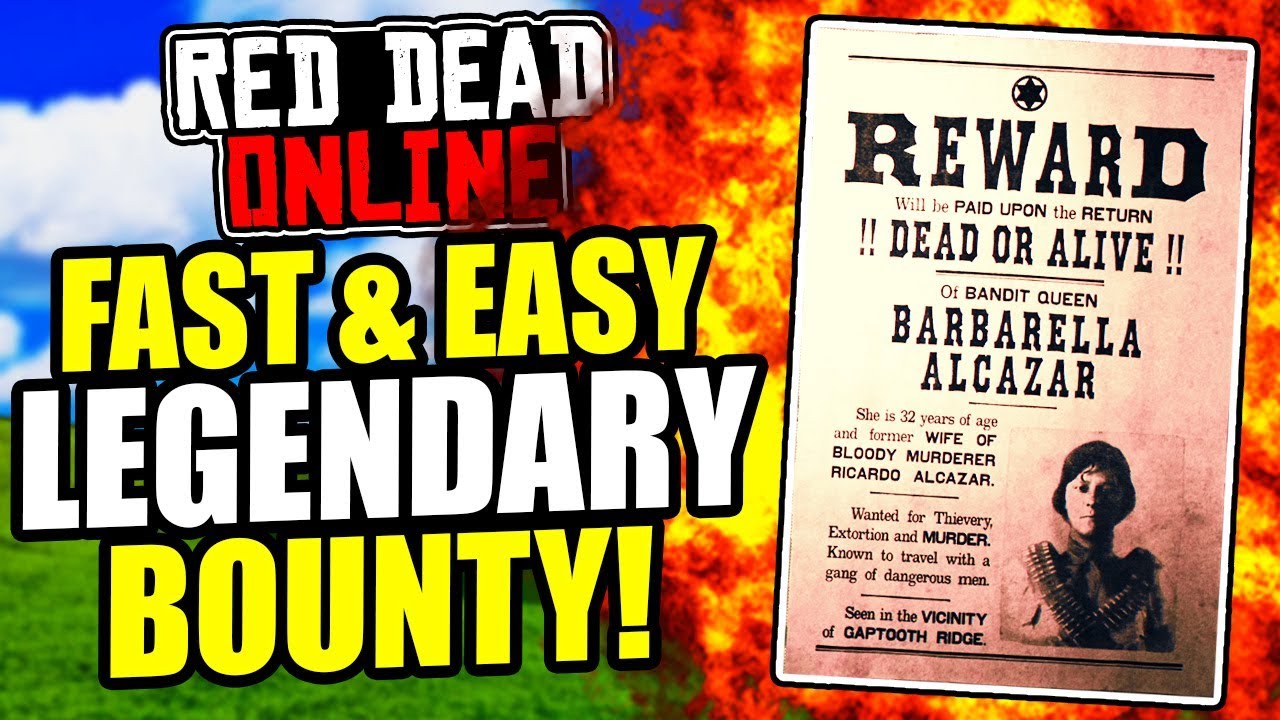 How To Get LEGENDARY BOUNTY Easy Guide! Red Dead Online Barbarella ...