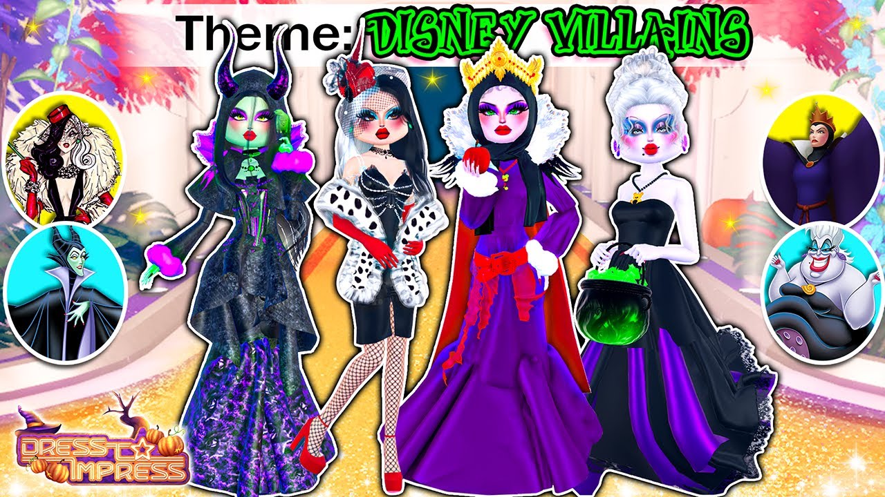 Buying DISNEY VILLAINS Themes in DRESS to IMPRESS | Roblox Pretty Dti ...