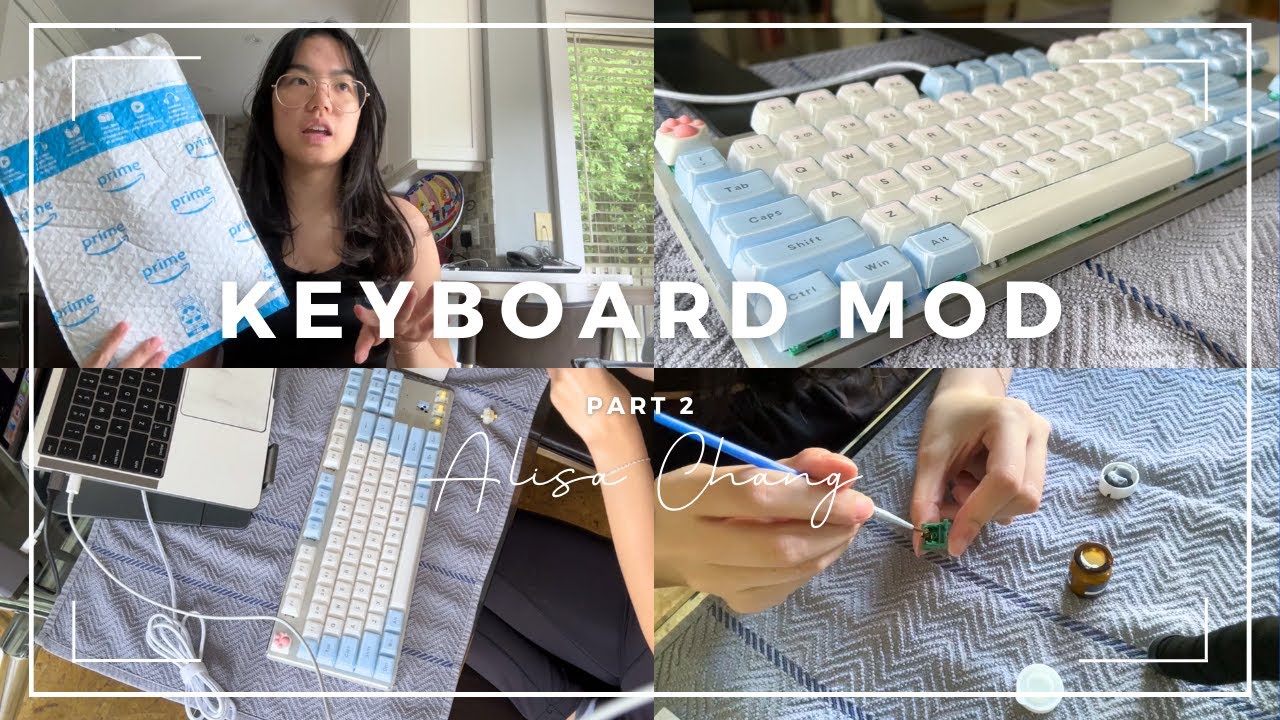 Modding my keyboard… again🤍| Keyboard mod PART 2 - YouTube